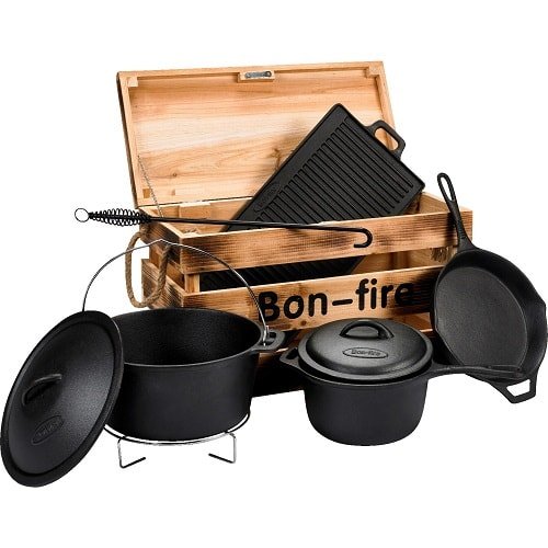 Bon-fire Støbejerns Basissæt i trækasse - Bon-fire Båludstyr - Udeliv ...