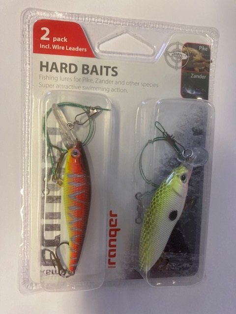 Max Ranger Wobblersæt incl. stålforfang - 2 stk. - For Gedde/Sandart og ...